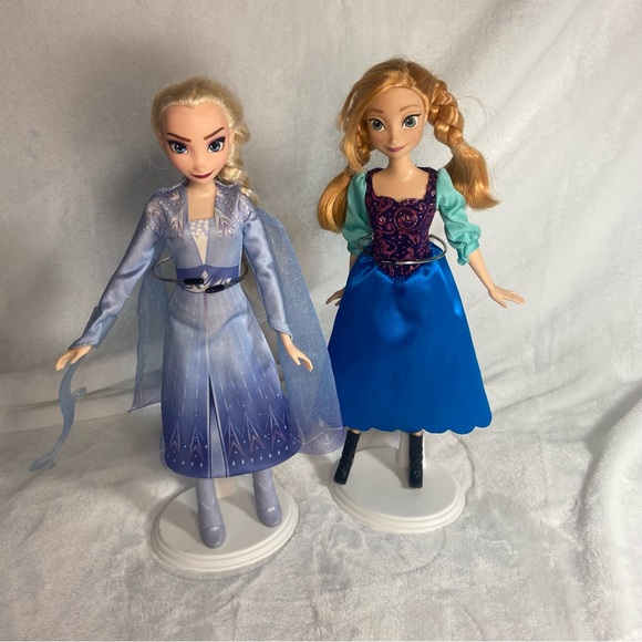 Disney | Toys | Disney Frozen Elsa And Anna Barbie Doll Lot | Poshmark